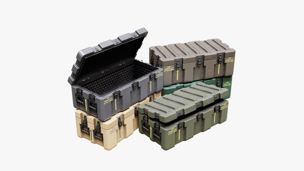 Heavy-duty Locking Military Crate with Foam Inserts 3D modeli - İndir ...