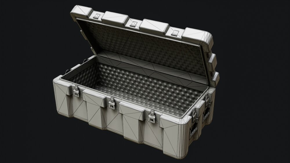 Heavy-duty Locking Military Crate with Foam Inserts 3D model - Download ...