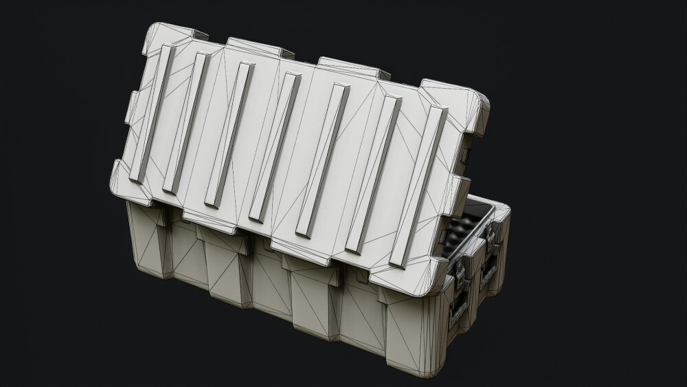 Heavy-duty Locking Military Crate with Foam Inserts 3D model - Download ...