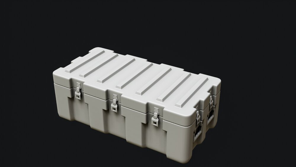 Heavy-duty Locking Military Crate with Foam Inserts 3D model - Download ...