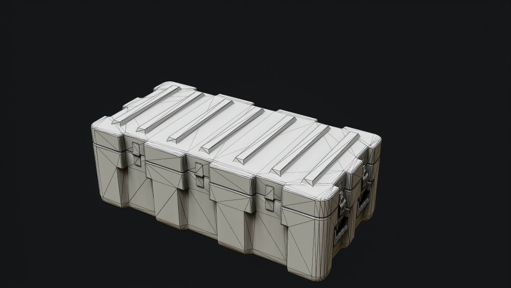 Heavy-duty Locking Military Crate with Foam Inserts 3D model - Download ...