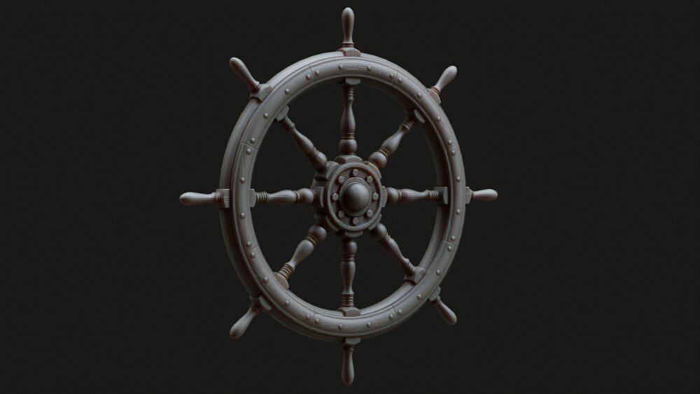 Timón de Barco Modelo 3D - Descargar Aficiones on 3DModels.org