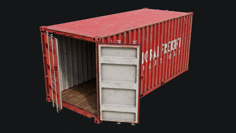 Stacked Shipping Containers 20ft with Weathered Finish and Graffiti ...