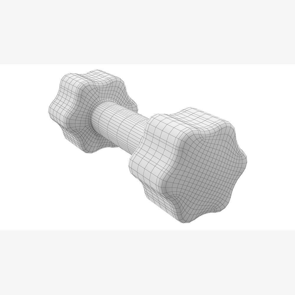 Blue Dumbbell 6kg 3D model - Download Sports Equipment on 3DModels.org