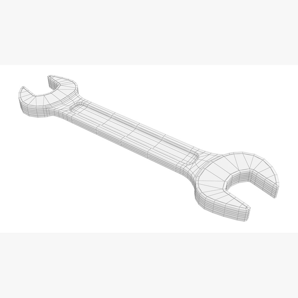 Double Open Ended Wrench 3D model - Download Tools on 3DModels.org