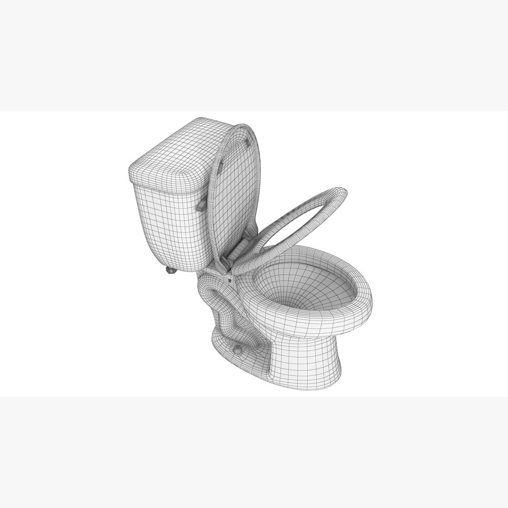 Inodoro Estándar Blanco Modelo 3D - Descargar Accesorios para Baño on ...