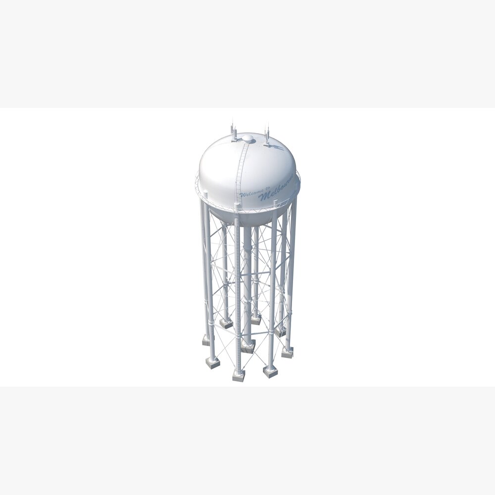Water Tower 3D model - Download Infrastructure Buildings on 3DModels.org