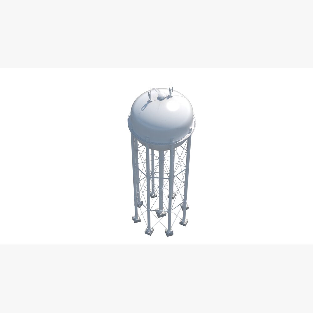 Water Tower 3D model - Download Infrastructure Buildings on 3DModels.org