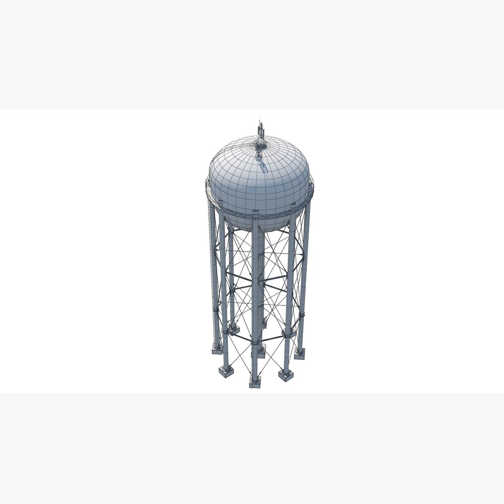 Water Tower 3D model - Download Infrastructure Buildings on 3DModels.org