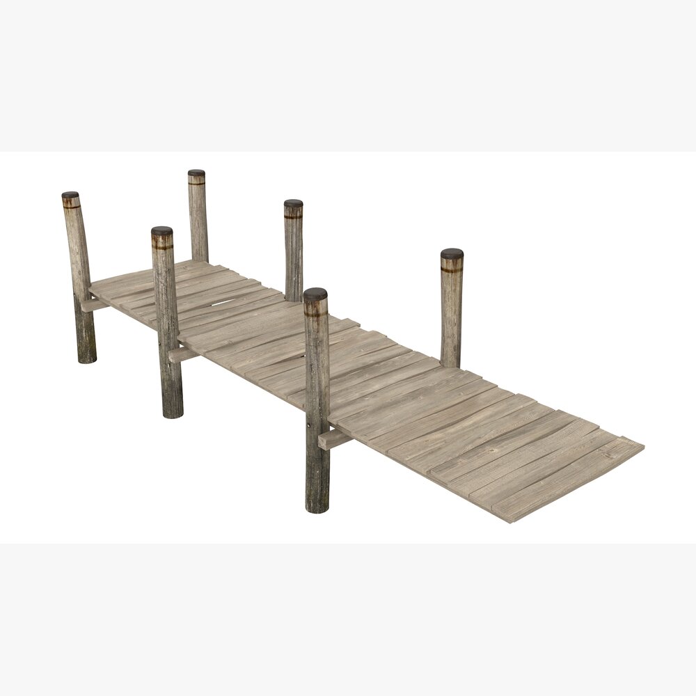 Wooden Pier 3D model - Download Infrastructure Buildings on 3DModels.org