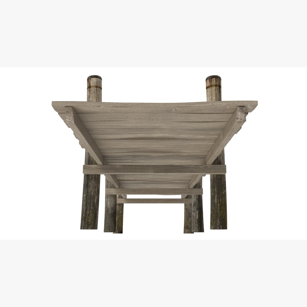 Wooden Pier 3D model - Download Infrastructure Buildings on 3DModels.org