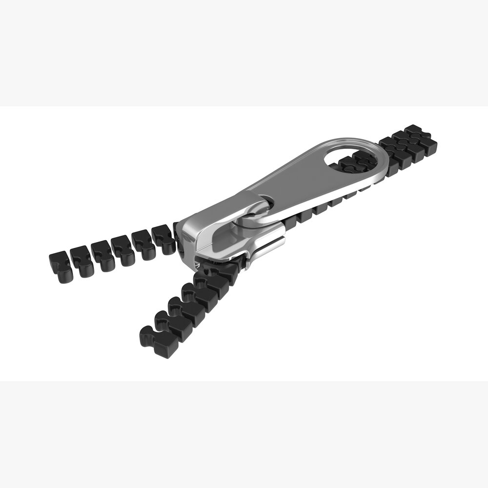 Zipper Open End Zip 3D model - Download Accessories on 3DModels.org