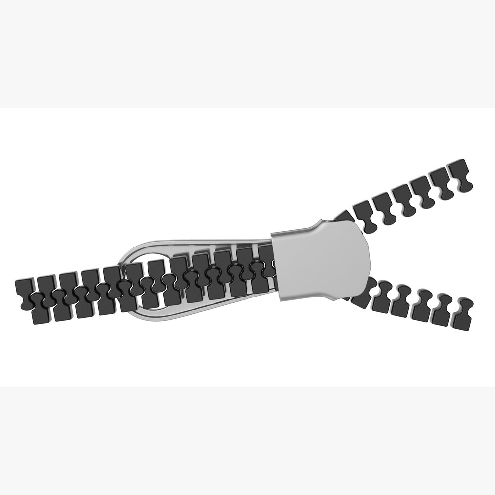 Zipper Open End Zip 3D model - Download Accessories on 3DModels.org