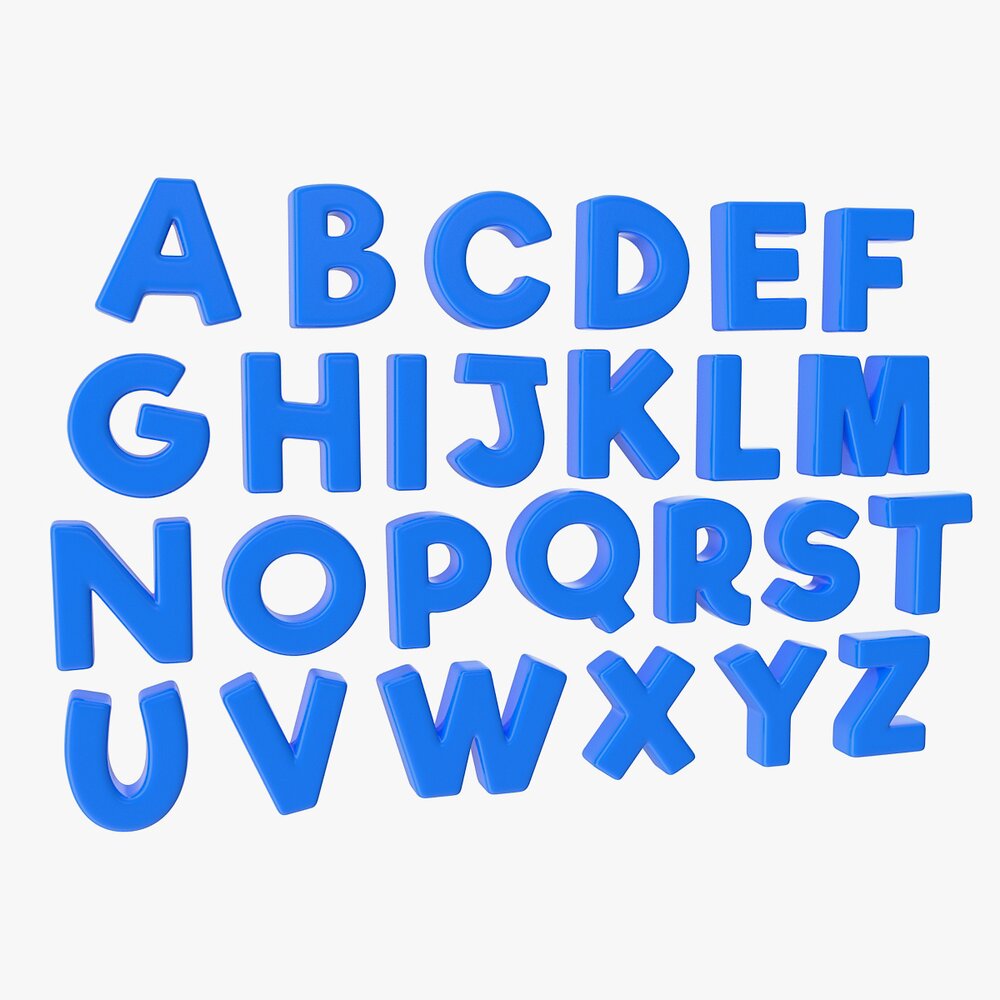 Alphabet Toon 3D model - Download Symbols on 3DModels.org