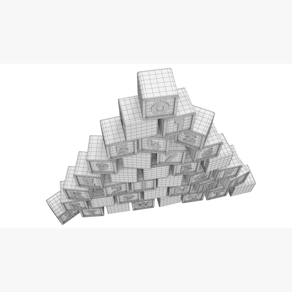 Alphabet Wooden Blocks 3D model - Download Hobbies on 3DModels.org