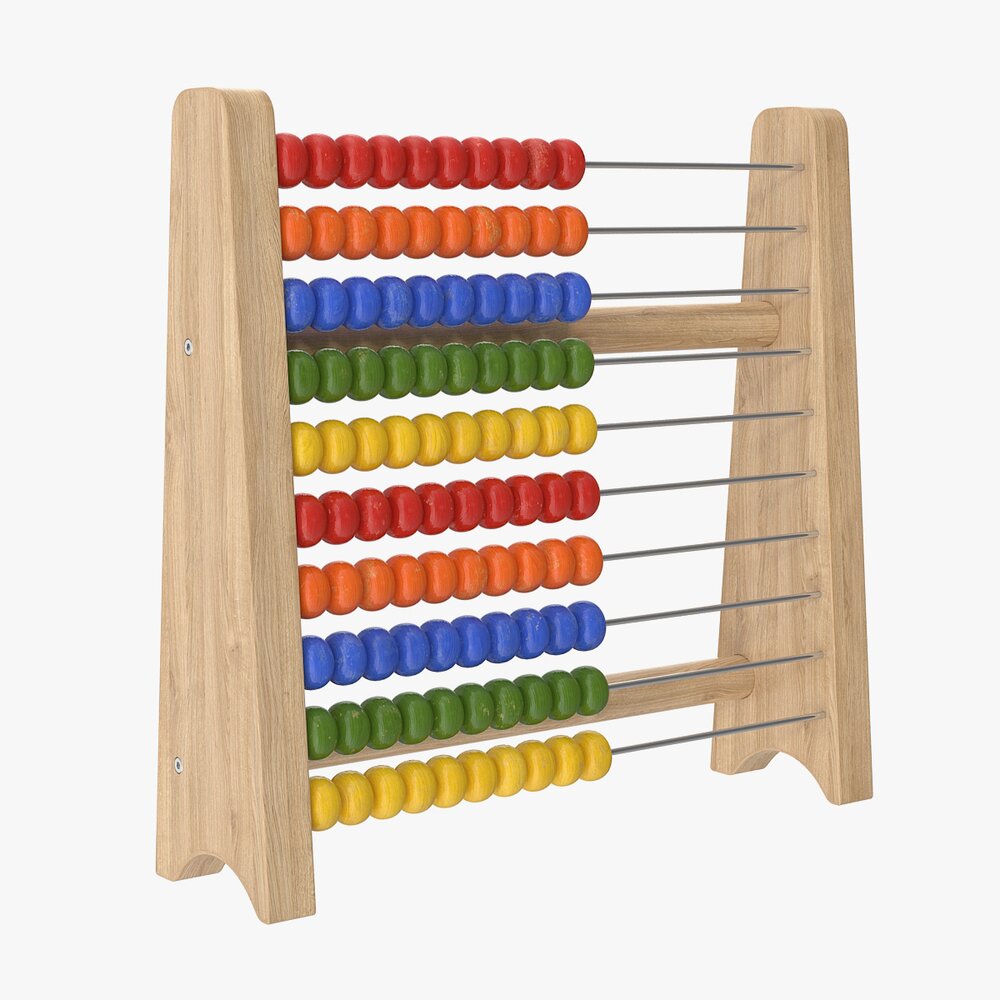 Wooden Abacus 3D model - Download Stationery on 3DModels.org