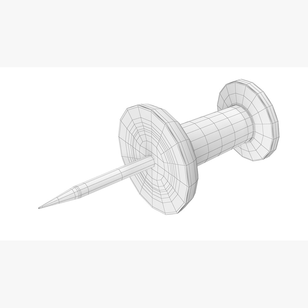 Push Pin 3D model - Download Stationery on 3DModels.org