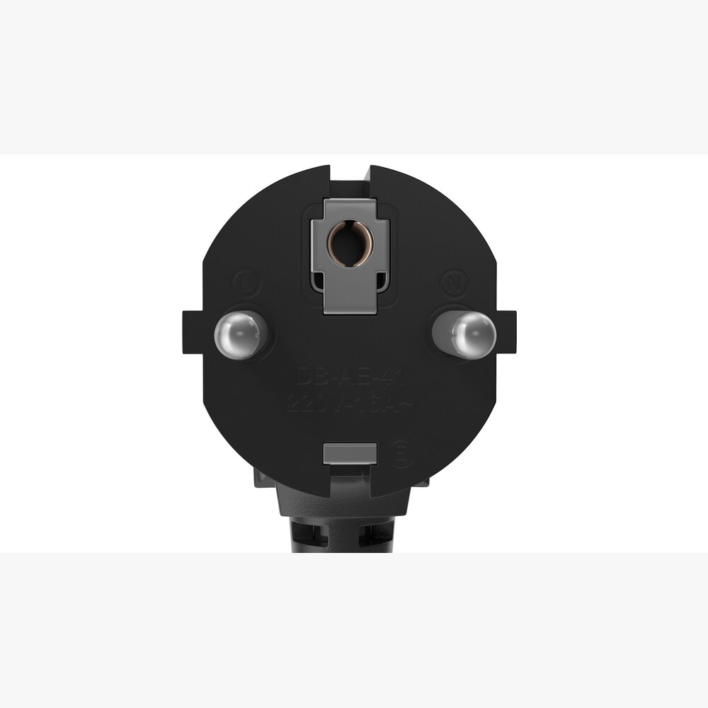 Black Electronic Device Plug 3D model - Download Electronic Accessories ...