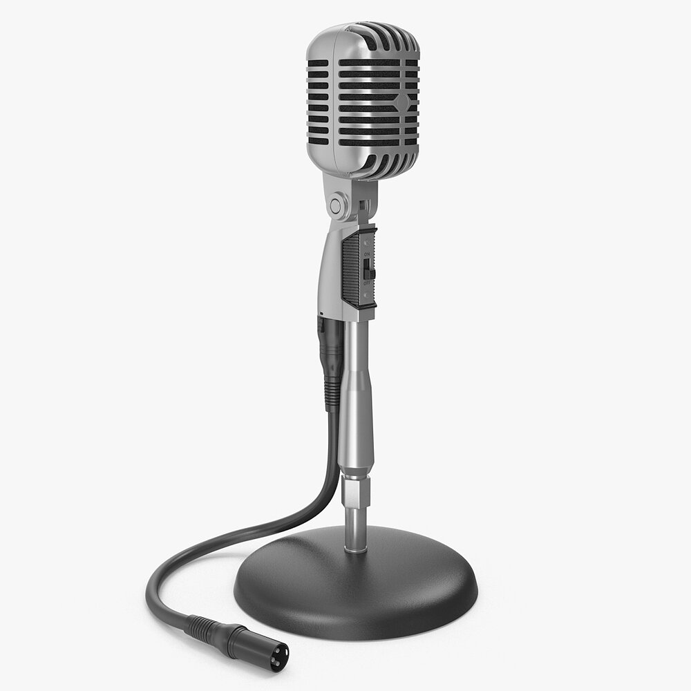 Microphone Shure 55sh 3D model - Download Audio Devices on 3DModels.org