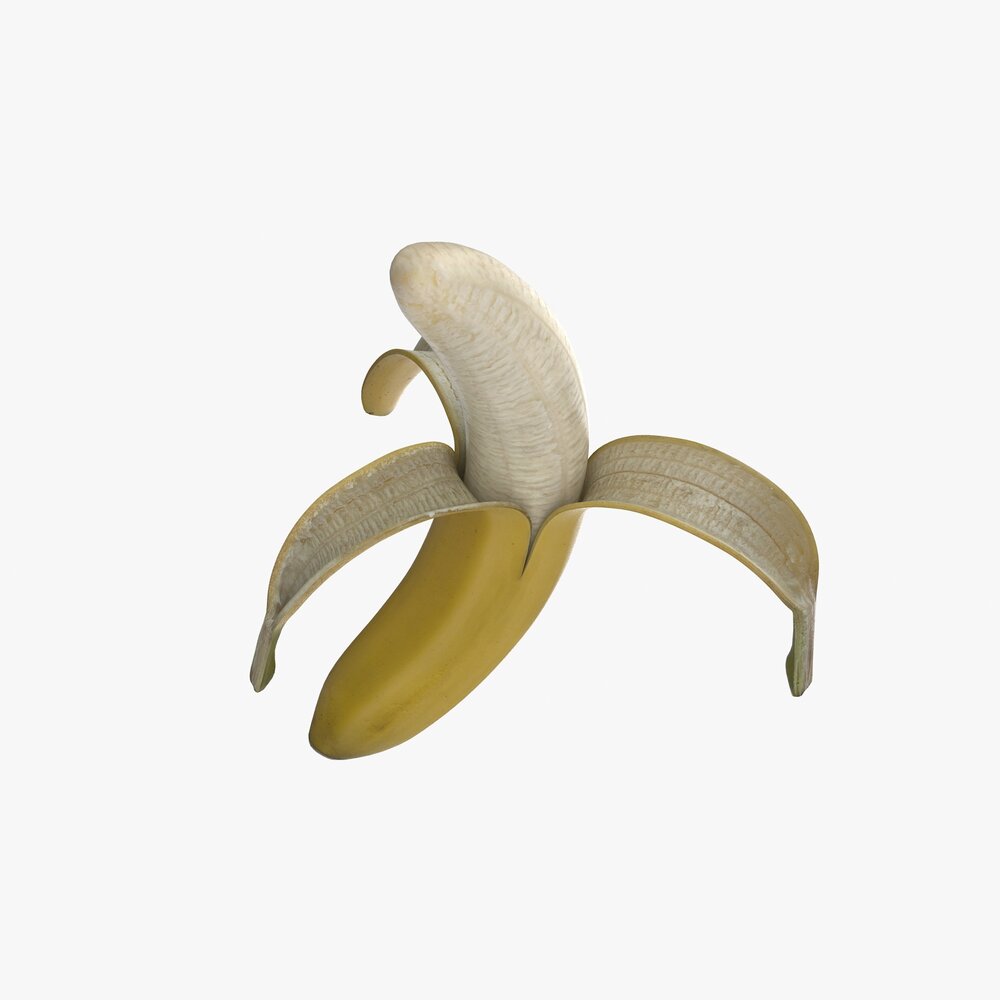 Peeled Banana 3D model - Download Fruit on 3DModels.org