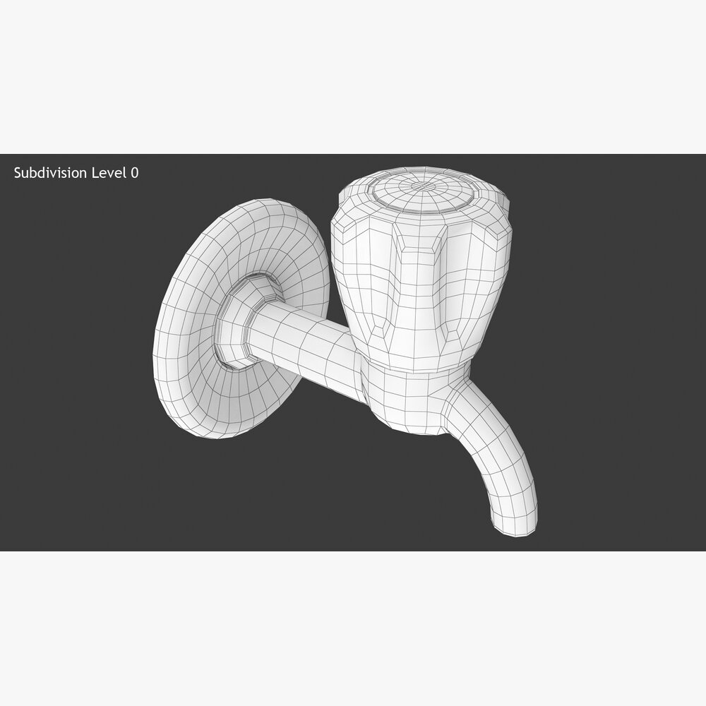 Small Chrome Tap 3D model - Download Bathroom Fixtures on 3DModels.org