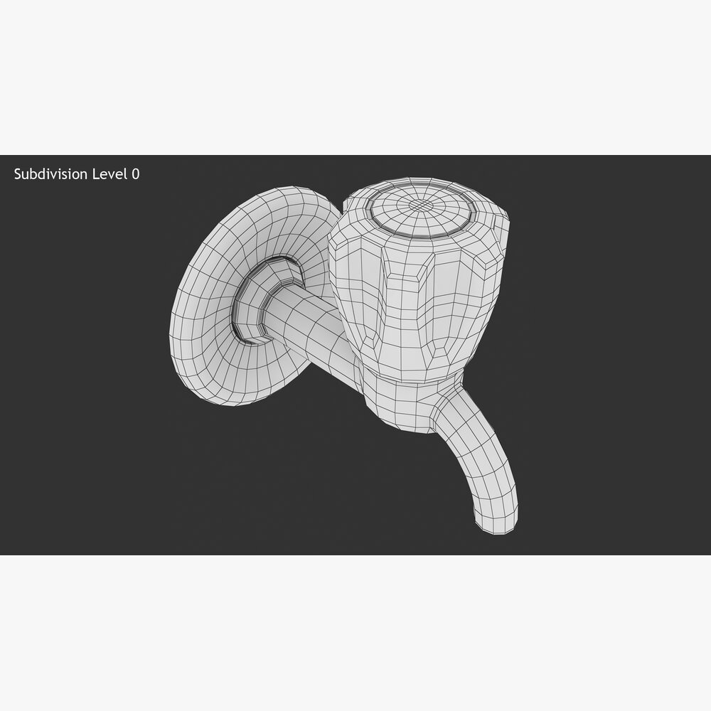 Small Chrome Tap 3D model - Download Bathroom Fixtures on 3DModels.org