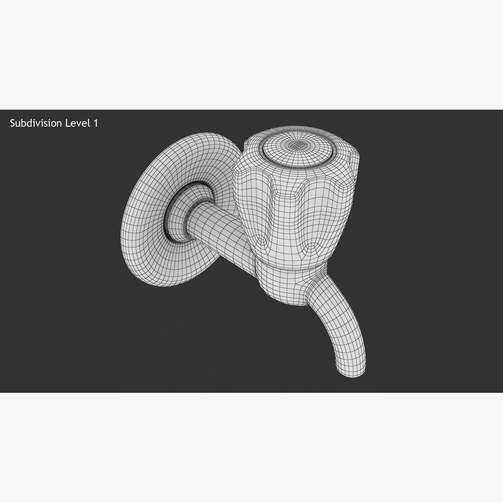 Small Chrome Tap 3D model - Download Bathroom Fixtures on 3DModels.org