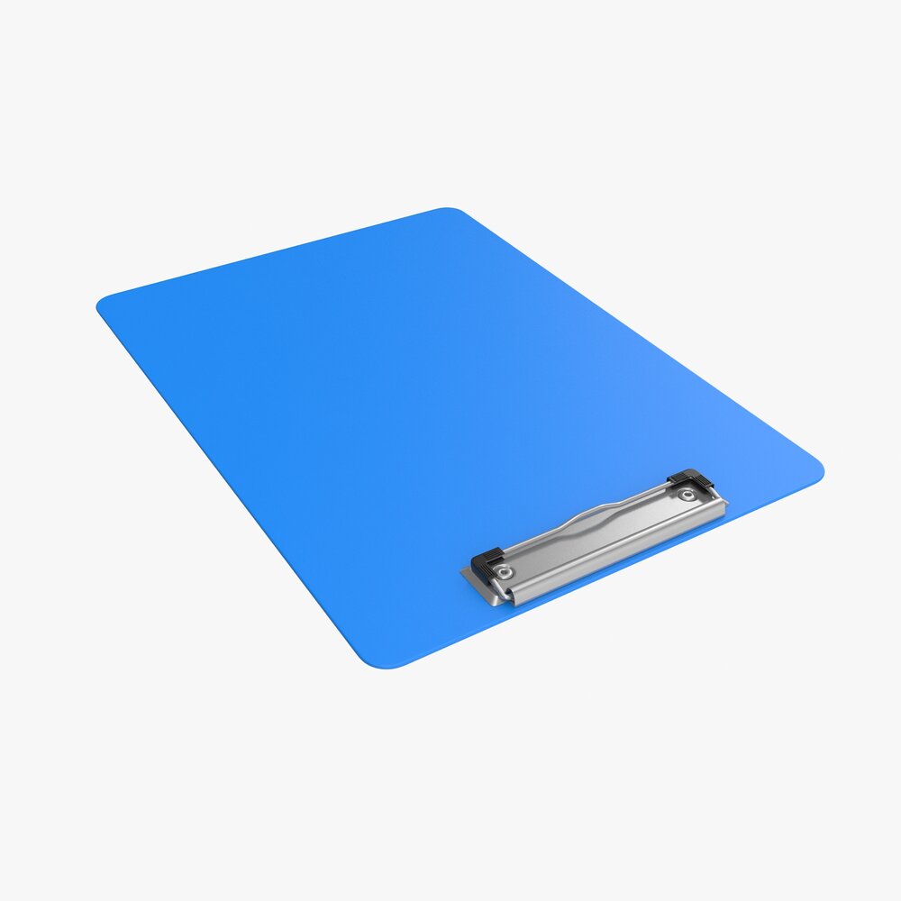 Blue Paper Clipboard 3D model - Download Stationery on 3DModels.org