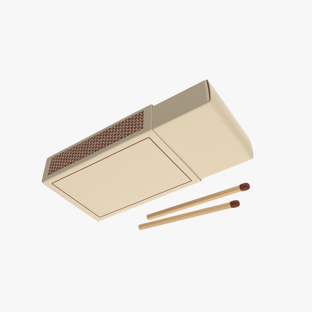 Matchbox with Matches 3D model - Download Tools on 3DModels.org