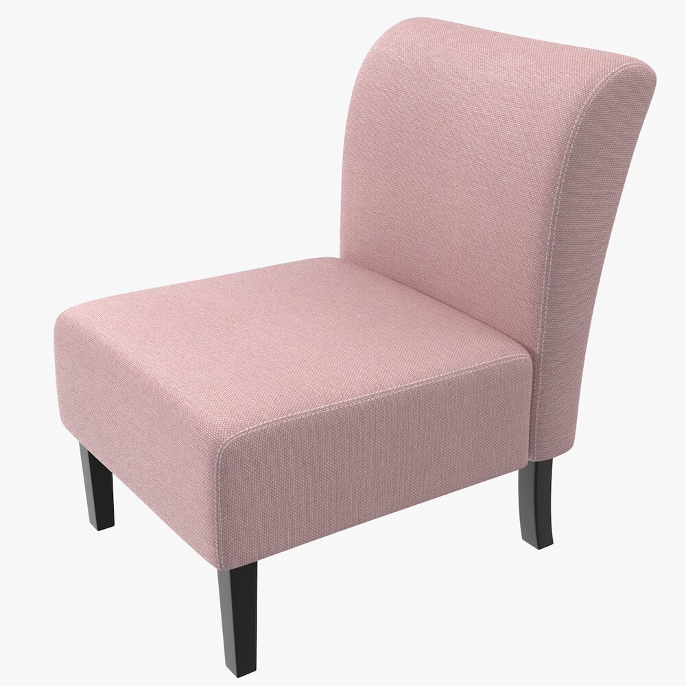 Pink Accent Chair 3D model - Download Chair on 3DModels.org