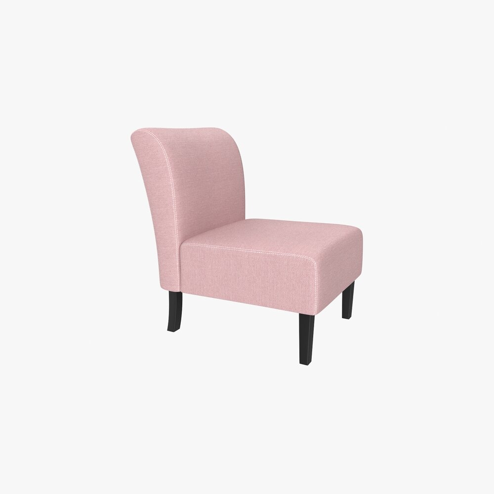 Pink Accent Chair 3D model - Download Chair on 3DModels.org