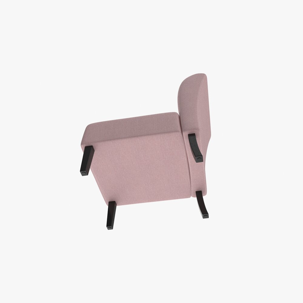 Pink Accent Chair 3D model - Download Chair on 3DModels.org