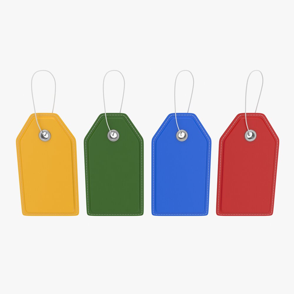 Multi-Color Luggage Tags with Wire Loops 3D model - Download Hobbies on ...