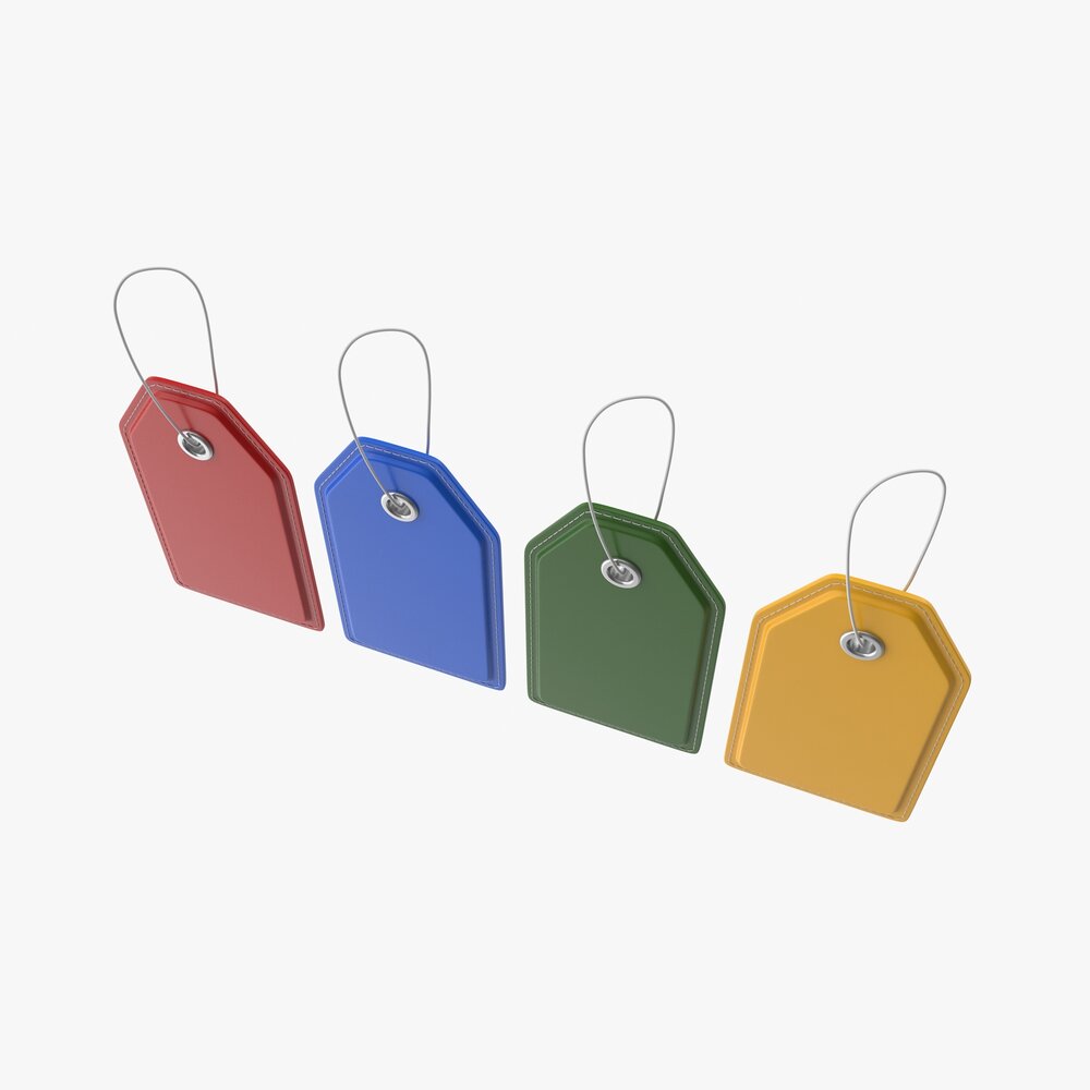 Multi-Color Luggage Tags with Wire Loops 3D model - Download Hobbies on ...