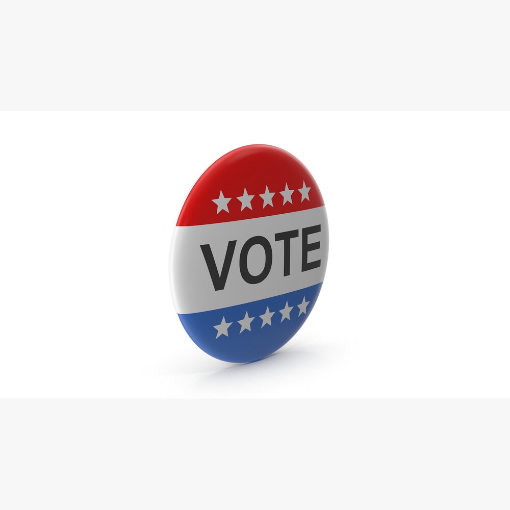 Election Badge 3D model - Download Symbols on 3DModels.org