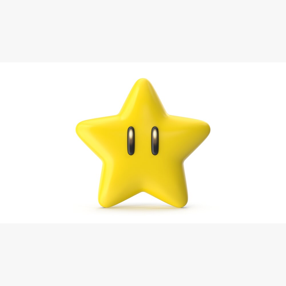 Estrella de Poder Mario Modelo 3D - Descargar Personajes de caricatura ...