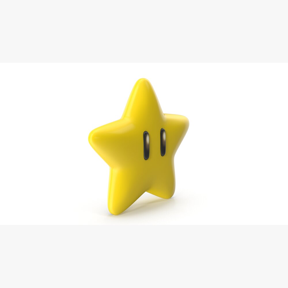 Estrella de Poder Mario Modelo 3D - Descargar Personajes de caricatura ...