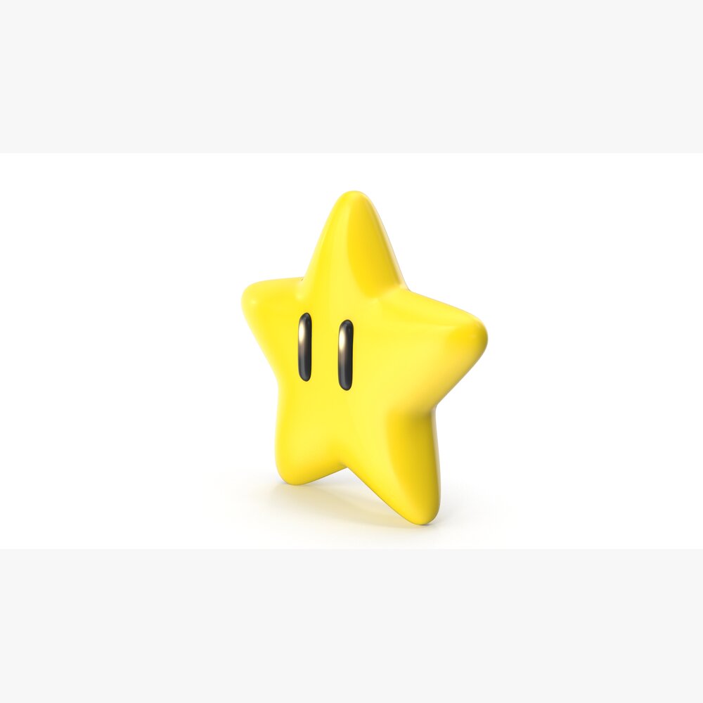 Estrella de Poder Mario Modelo 3D - Descargar Personajes de caricatura ...