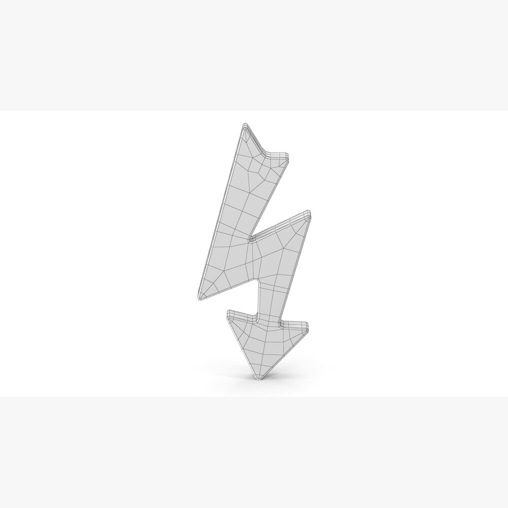 High Voltage Icon 3D model - Download Symbols on 3DModels.org