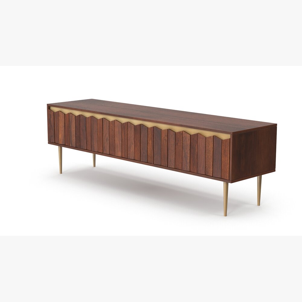 Retro Style Media Unit V1 3D model - Download Sideboard on 3DModels.org