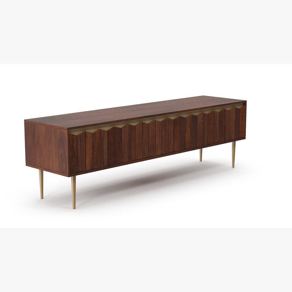 Retro Style Media Unit V1 3D model - Download Sideboard on 3DModels.org