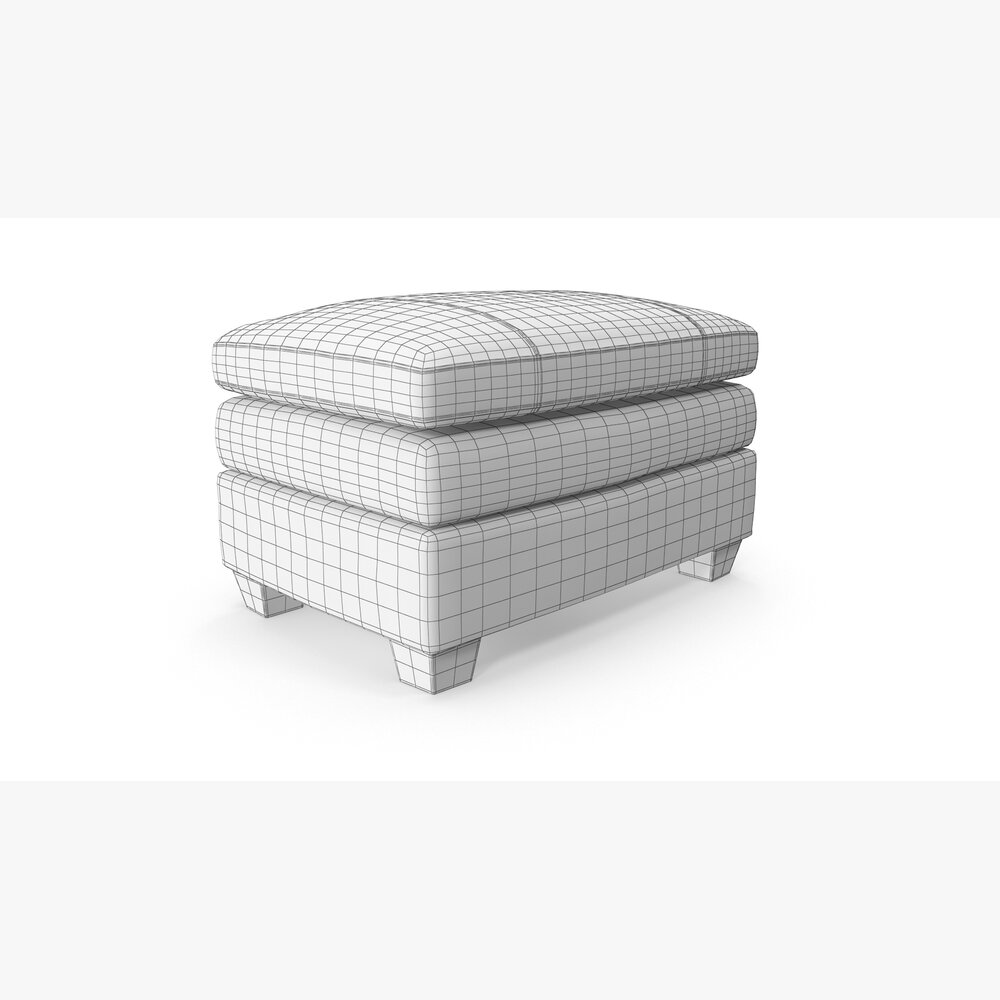 Black Leather Ottoman 3D model - Download Ottoman on 3DModels.org