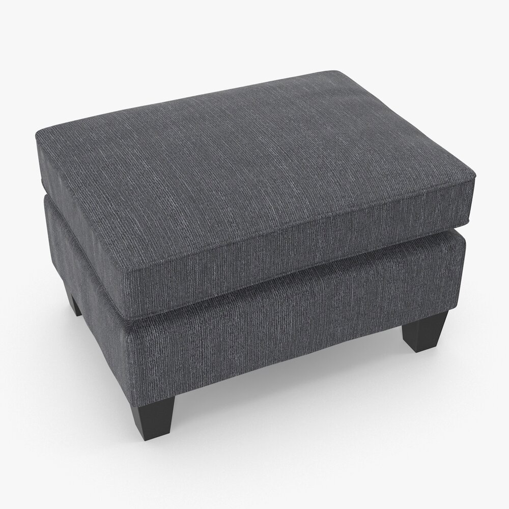 Grey Fabric Ottoman 3D model - Download Ottoman on 3DModels.org