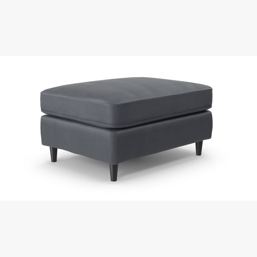 Grey Leather Ottoman 3D model - Download Ottoman on 3DModels.org