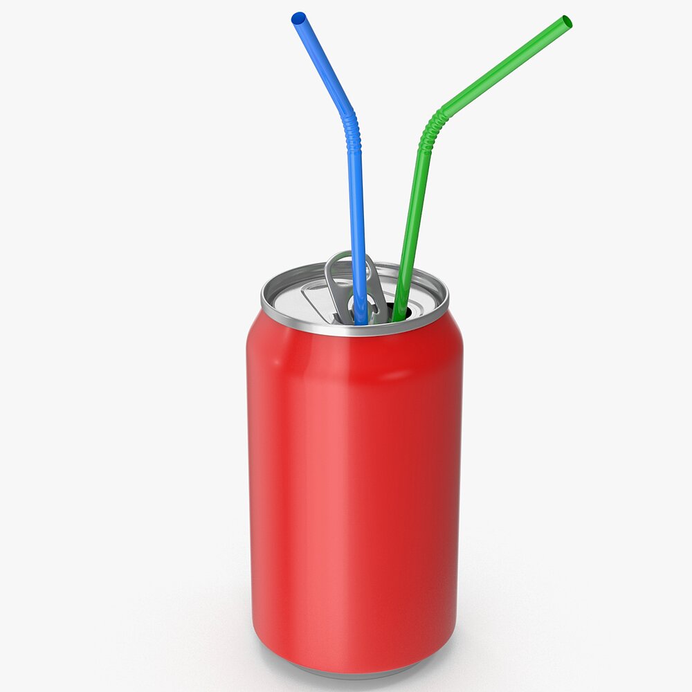 Cola Can Open 3D model - Download Bottles, Cans on 3DModels.org