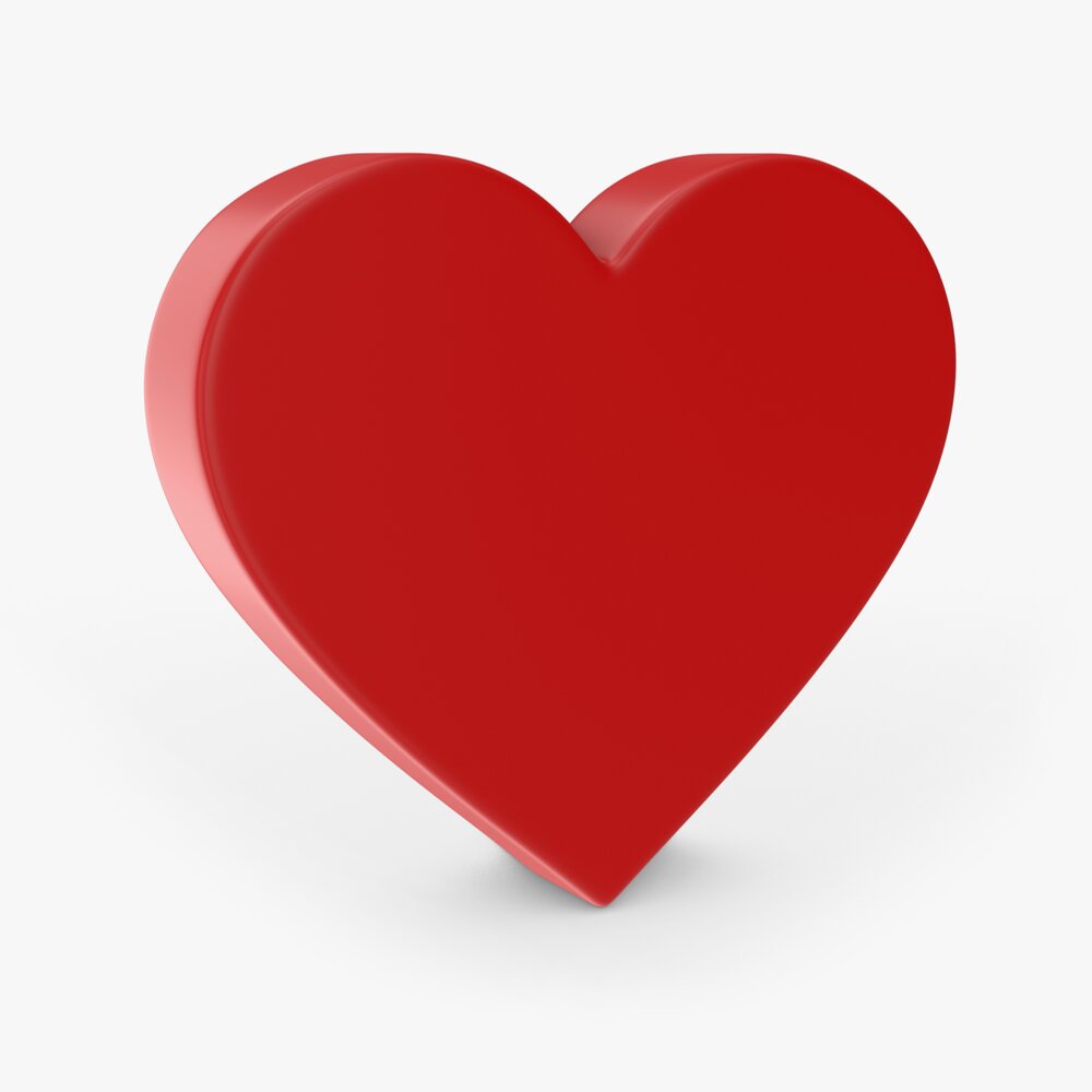 Red Heart Symbol Icon 3D model - Download Symbols on 3DModels.org