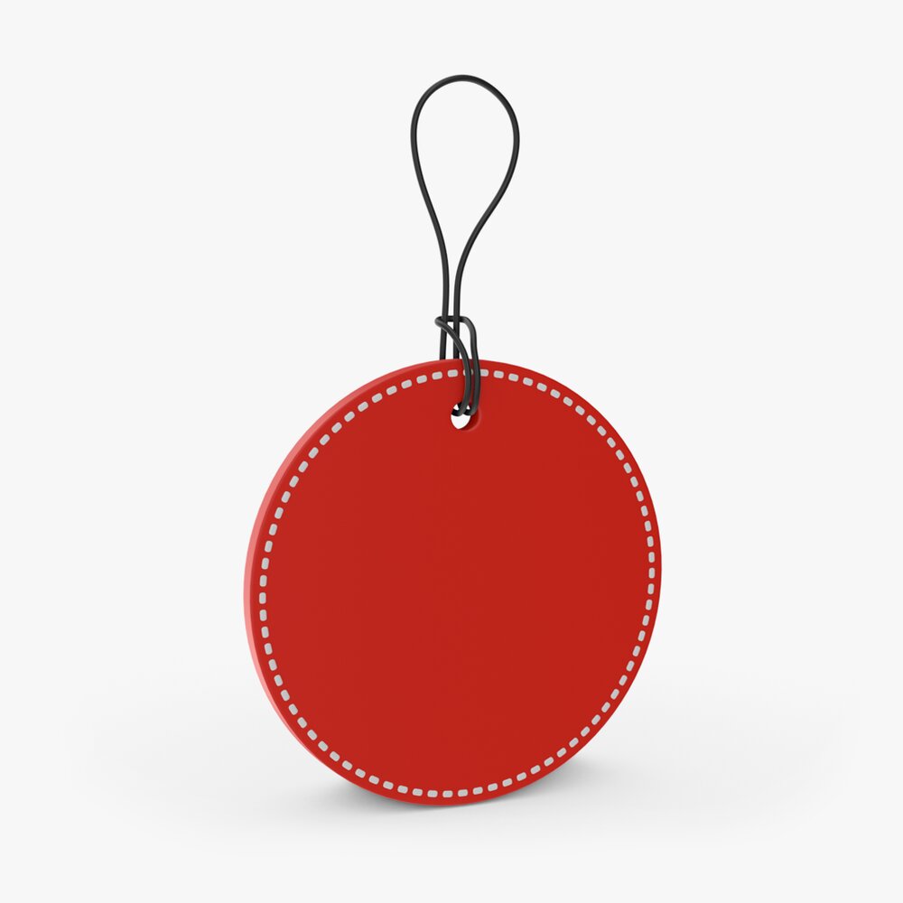 Red Circle Clothing Tag 3D model - Download Hobbies on 3DModels.org