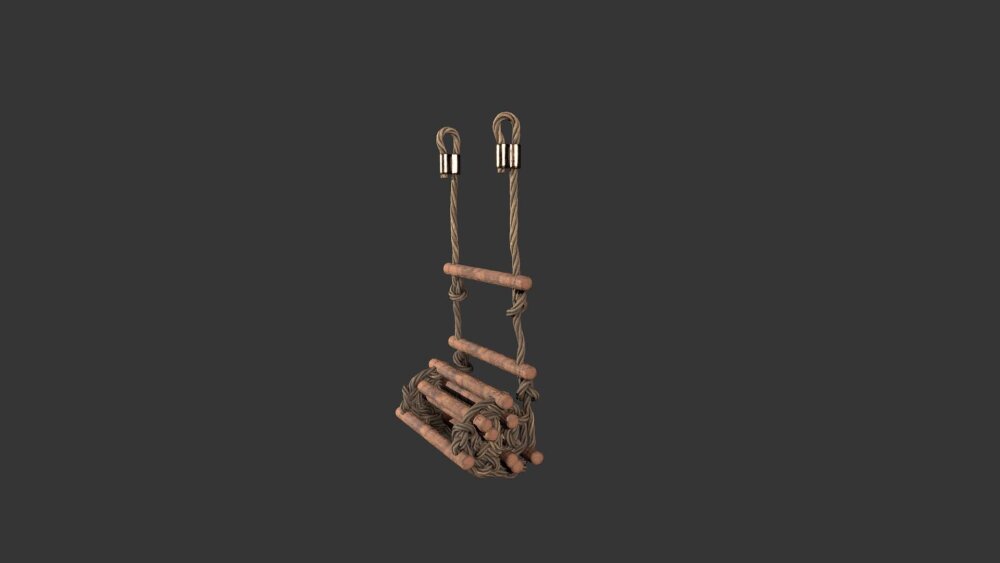 Rope Ladder 3D model - Download Tools on 3DModels.org