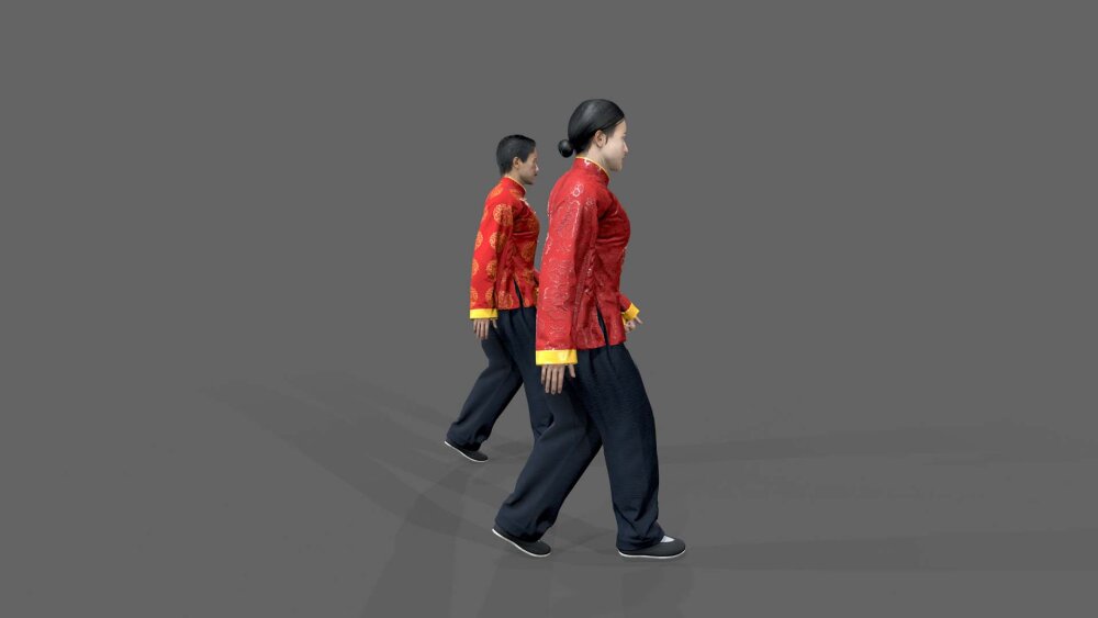People in Traditional Chinese Attire 3D model - Download People on ...
