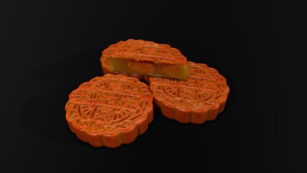 Mooncake Food 3D model - Download Dessert on 3DModels.org